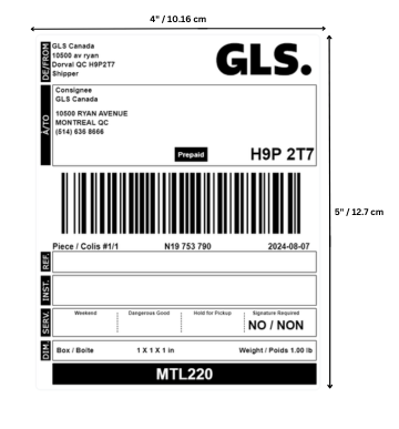 1708 - BIG ROLL (GROS ROULEAUX ) 4" x 6" BLANC labels for TEC printer ...