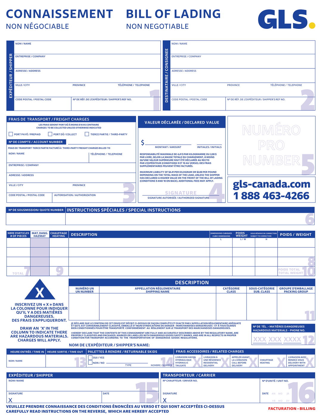 Waybills – GLS Canada Shop