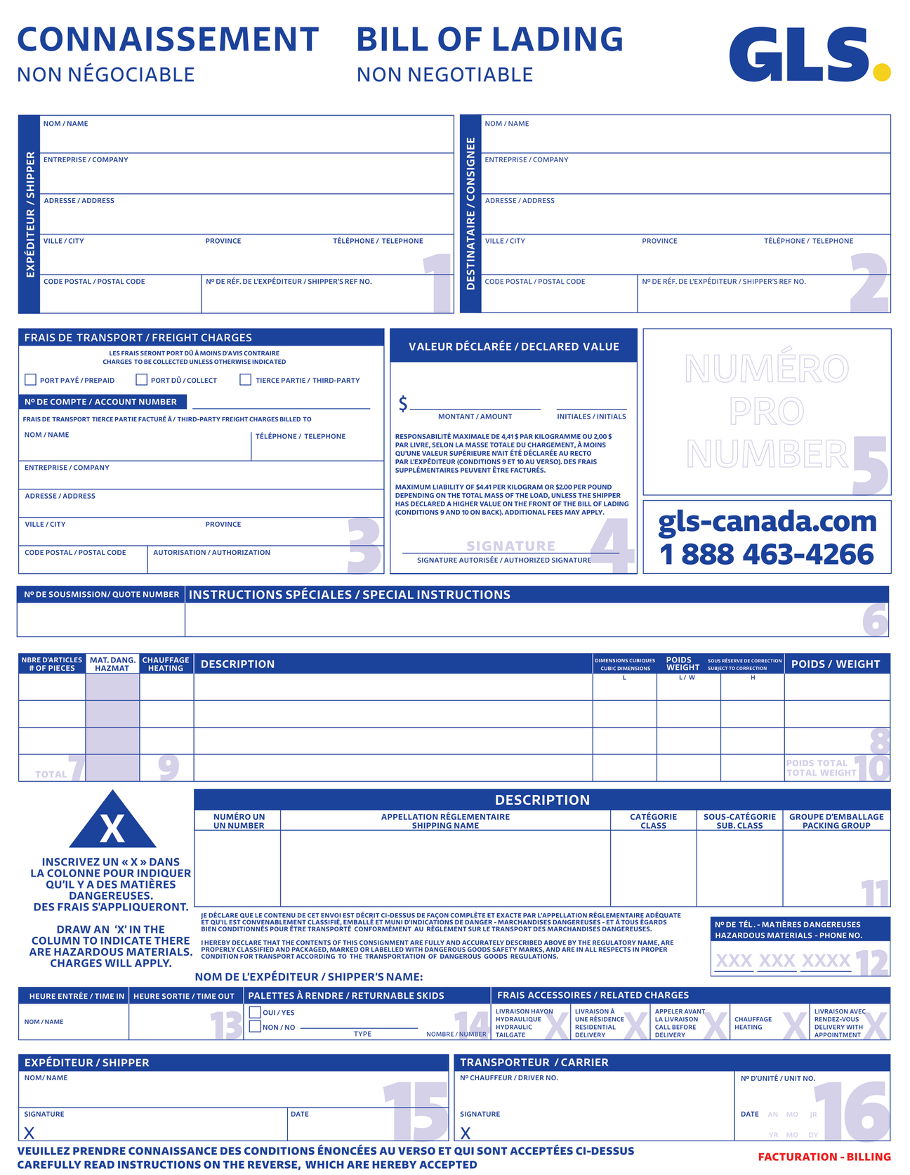 Waybills – GLS Canada Shop