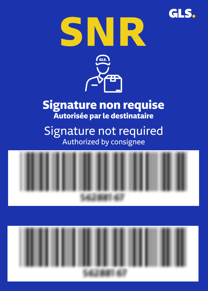 1710 - SNR labels with barcode 100/rl – GLS Canada Shop